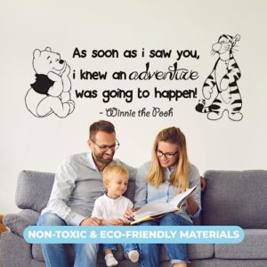 Winnie Pooh & Tigger - As Soon As I Saw You Quote Baby Room Wall Decal- Decal for Baby's Room (Wide 30" x 12" Height)