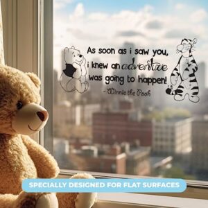 Winnie Pooh & Tigger - As Soon As I Saw You Quote Baby Room Wall Decal- Decal for Baby's Room (Wide 30" x 12" Height)