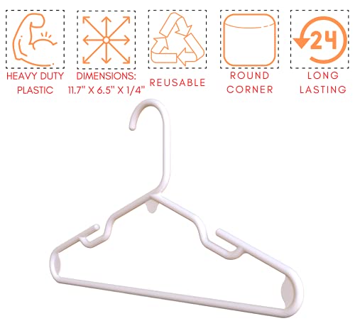 1InTheHome White Nursery Hangers 30 Pack for Baby, Toddler, Kids, Children (30 Pack)