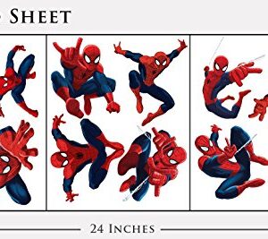 Spiderman Sticker Pack for Kids Room Wall Decor | Peel and Stick Wall Decal for Ultimate Spider-man Party Decoration by Dekosh