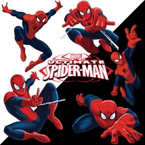 Spiderman Sticker Pack for Kids Room Wall Decor | Peel and Stick Wall Decal for Ultimate Spider-man Party Decoration by Dekosh