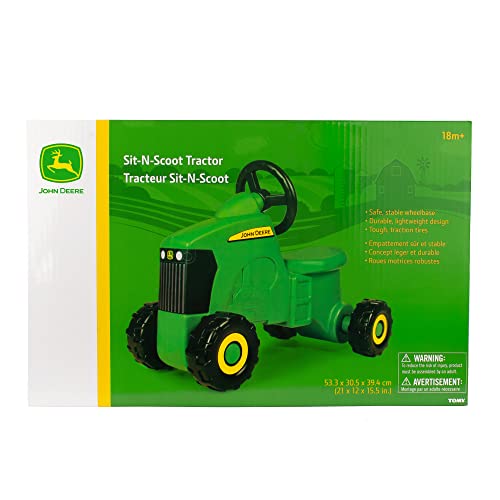 John Deere Sit 'N Scoot Activity Tractor Toy - John Deere Tractor - Ride On Toys - 20 x 9.8 x 16.15 inches - Toddler Toys Ages 2 Years and Up Green