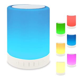 zhoppy night light bluetooth speaker for teenage girls/boys, touch control bedside lamp portable table lamp color led speaker light