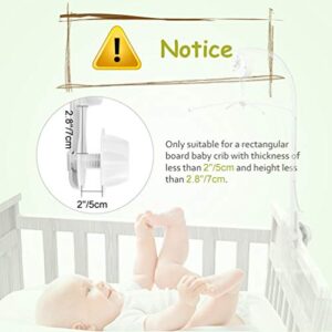 AGPtek 28 inch Baby Crib Mobile Bed Bell Holder Music Box Holder Arm Bracket Baby Bed Stent Set Nut Screw