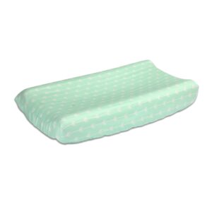 mint green arrow print 100% cotton changing pad cover by the peanut shell