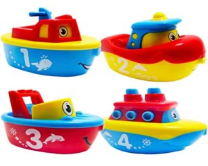 3 bees & me bath toys for boys and girls - magnet boat set for toddlers & kids - fun & educational