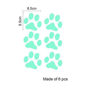 Marsway Cute Paw Print Night Luminous Removable Kids Room Wall Decal Glow in The Dark Decorative Sticker