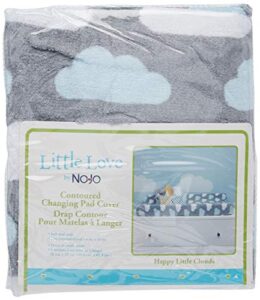 little love by nojo changing table cover, happy little clouds