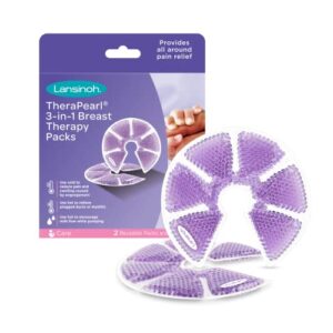 lansinoh breast therapy packs with soft covers, hot and cold breast pads, breastfeeding essentials for moms, 2 pack