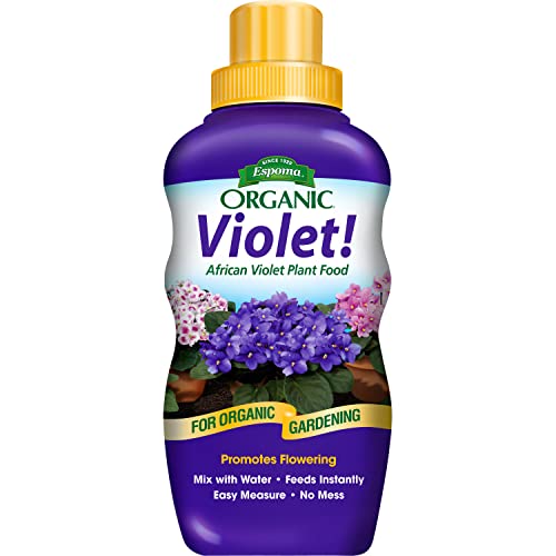 Espoma Organic Violet! 8-Ounce Concentrated Plant Food – Plant Fertilizer and Bloom Booster for All Violets and Indoor Flowering Plants. Promotes Vigorous Growth and Blooming.