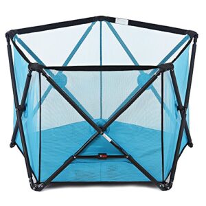 dream on me olivia ready-to-go playard, light blue