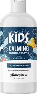 lavender bubble bath for kids with aloe - sudsy bubble bath with aromatherapy essential oils for relaxing and lavender oil baby bath wash - kids bath enriched with nourishing aloe vera and vitamin e