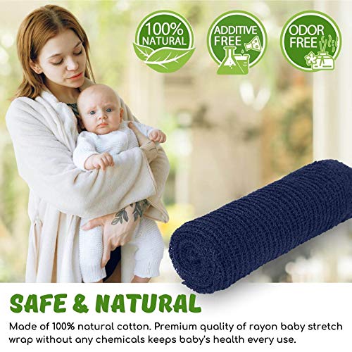 Sunmig Newborn Baby Stretch Wrap Photo Props Wrap-Baby Photography Props (Navy)