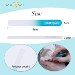 Babygoal Newborn Nail File Baby Nail Files 3 Pack with a Pouch,Genuine Czech Float Glass, Gift for Newborns,Toddlers,Infant, Babies &Young Children 3NF02