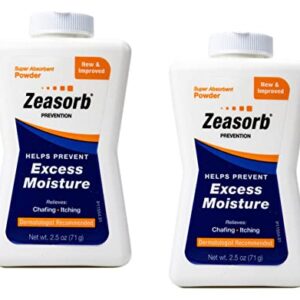 Zeasorb Prevention Super Absorbent Powder 2.5oz (Pack of 2)