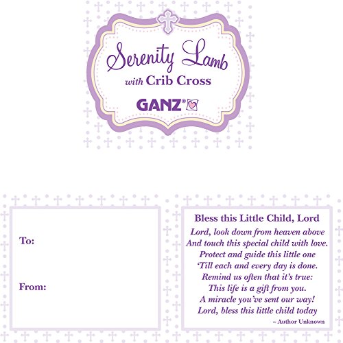 Ganz Serenity Lamb with Crib Cross Christening or Baptism Gift (Pink (Girl))