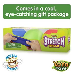 YoYa Toys Pull, Stretch and Squeeze Stress Balls - 3 Balls, Elastic Sensory Balls for Stress and Anxiety Relief, Autism and Special Needs Toys, Calming Fidgets for Kids and Adults, Ideal for Classroom