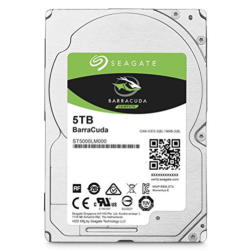 Seagate BarraCuda 5TB Internal Hard Drive HDD – 2.5 Inch SATA 6Gb/s 5400 RPM 128MB Cache for Computer Desktop PC (ST5000LM000)