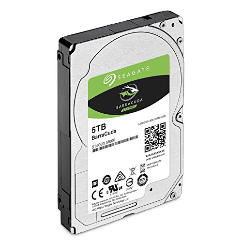 Seagate BarraCuda 5TB Internal Hard Drive HDD – 2.5 Inch SATA 6Gb/s 5400 RPM 128MB Cache for Computer Desktop PC (ST5000LM000)