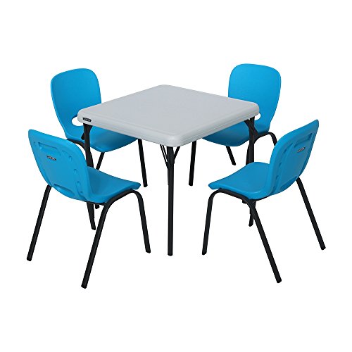 Lifetime Kids Table and Chair Set - Glacier Blue and Almond