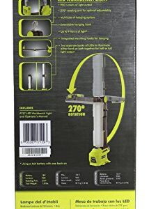 Ryobi P727 One+ 18 Volt 950 Lumen 270 Degree Rotating LED Work Light with Integrated Mounting Hooks (Battery Not Included, Light Only)