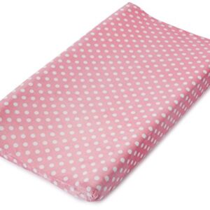 Summer Ultra Plush Changing Pad Cover, Pink Dots for Days