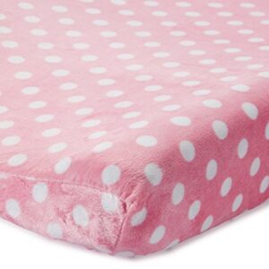 Summer Ultra Plush Changing Pad Cover, Pink Dots for Days