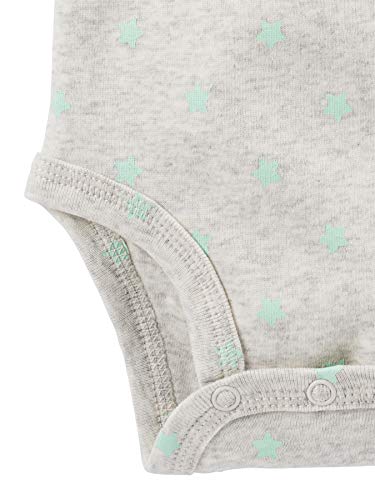 Simple Joys by Carter's Unisex Babies' 6-Piece Bodysuits (Short and Long Sleeve) and Pants Set, Grey/Mint Green/Elephant/Lamb, 0-3 Months