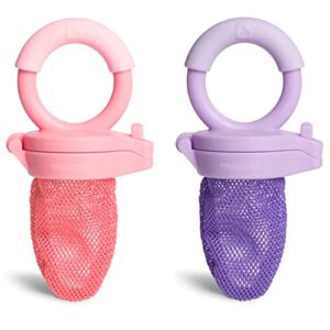 munchkin® fresh food feeder, 2 pack, coral/purple