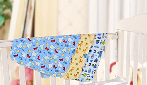 Monvecle 4pcs Pack Baby Infant Waterproof Cotton Changing Pads Washable Resuable Diapers Liners Mats (4pcs Pack-18"x12")