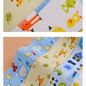 Monvecle 4pcs Pack Baby Infant Waterproof Cotton Changing Pads Washable Resuable Diapers Liners Mats (4pcs Pack-18"x12")