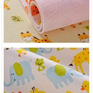 Monvecle 4pcs Pack Baby Infant Waterproof Cotton Changing Pads Washable Resuable Diapers Liners Mats (4pcs Pack-18"x12")