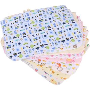 Monvecle 4pcs Pack Baby Infant Waterproof Cotton Changing Pads Washable Resuable Diapers Liners Mats (4pcs Pack-18"x12")