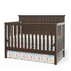 child craft sheldon 4-in-1 convertible crib, slate