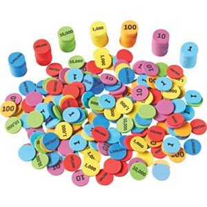 learning resources place value disks, early math skills, set of 280 pieces, ages 6+