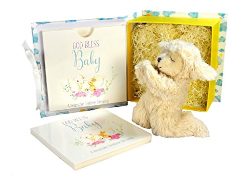 Tickle & Main Baby Praying Musical Lamb and Prayer Book Gift Set in Keepsake Box, Baptism Gifts for Girls & Boys