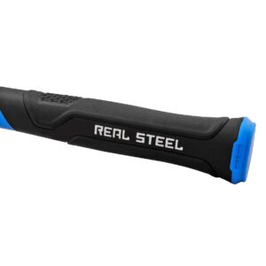 REAL STEEL 0504 Ball Peen Hammer with Non-Slip Cushion Grip Jacketed Graphite Forged Ball Pein Hammer, 16 Ounce