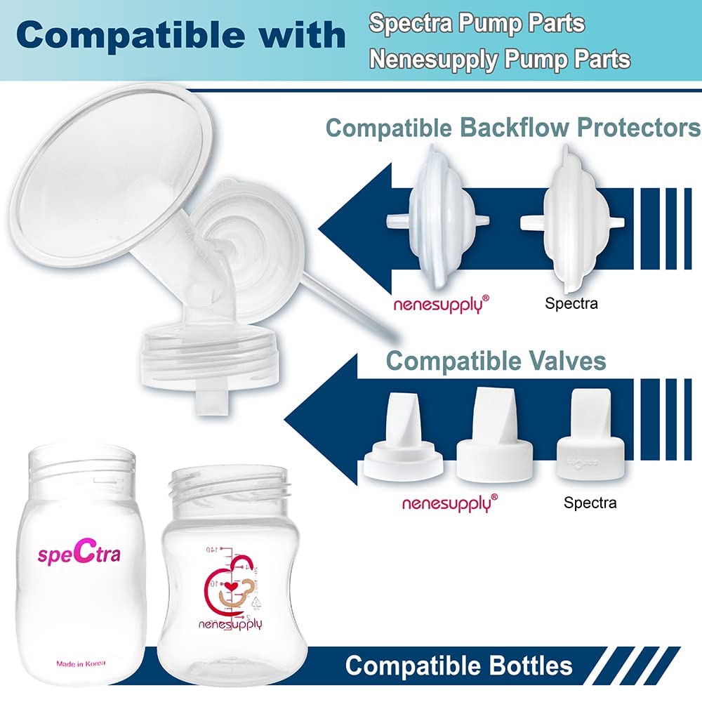 Nenesupply 21mm 2 pc Flanges Compatible with Spectra S2 Spectra S1 9 Plus Breastpumps Replacement to Spectra Pump Parts and Spectra Flange. Compatible with Spectra S2 Parts and Spectra 21mm