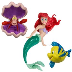 swimways little mermaid disney dive characters kids pool toy- princess ariel, flounder, and sebastian, bath toys and pool party supplies