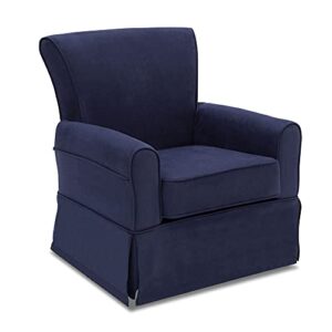 delta children benbridge glider swivel rocker chair, navy