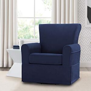 Delta Children Benbridge Glider Swivel Rocker Chair, Navy