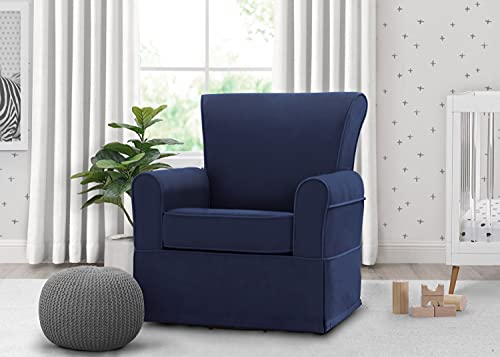 Delta Children Benbridge Glider Swivel Rocker Chair, Navy