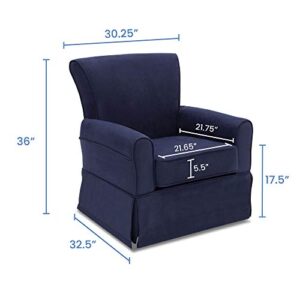 Delta Children Benbridge Glider Swivel Rocker Chair, Navy