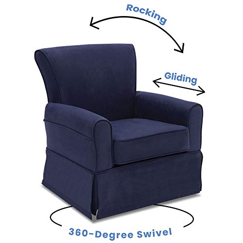 Delta Children Benbridge Glider Swivel Rocker Chair, Navy