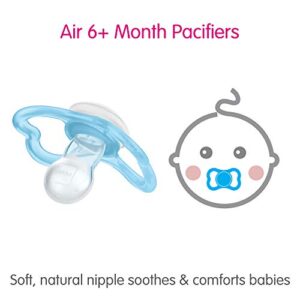 MAM Air Night Pacifiers , MAM Sensitive Skin Pacifier 6+ Months, Glow in the Dark Pacifier, Best Pacifier for Breastfed Babies, Unisex Baby Pacifiers, 2 Count (Pack of 1), Designs May Vary