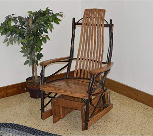 A & L Furniture Co. Amish Bentwood Hickory Glider Rocker - Lead TIME to Ship 6 Weeks