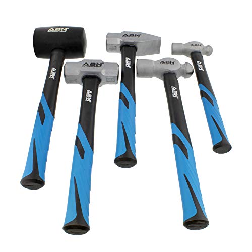 ABN 5 Piece Hammer Set - Forging Hammer Tool Set, Metal Working Tools and Equipment Pein and Sledge Hammer Tools