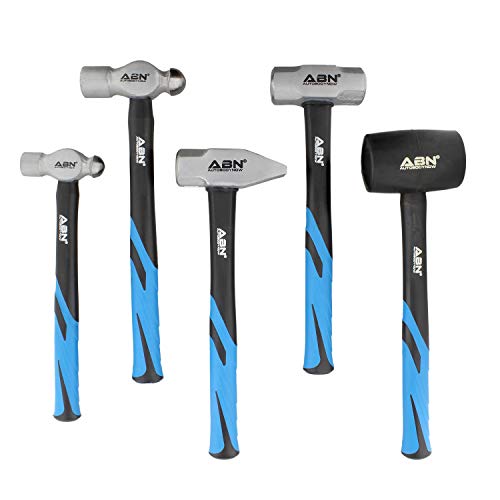 ABN 5 Piece Hammer Set - Forging Hammer Tool Set, Metal Working Tools and Equipment Pein and Sledge Hammer Tools