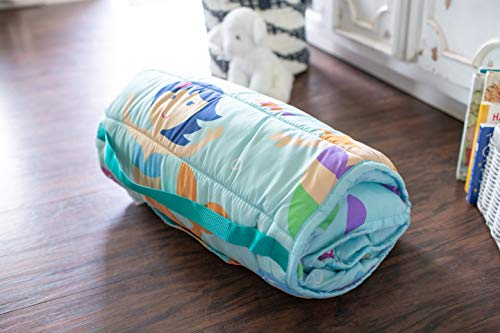 Wildkin Microfiber Nap Mat with Reusable Pillow for Boys and Girls, Perfect for Daycare and Preschool Toddler Sleeping Mat, Soft Cotton Blend Materials Nap Mat for Kids (Mermaid)