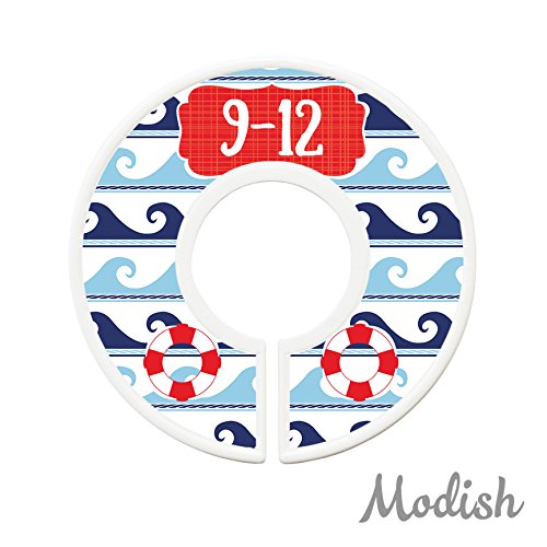 Modish Labels Baby Clothes Size Dividers, Baby Closet Organizers, Size Dividers, Baby Closet Organizers, Closet Dividers, Clothes Organizer, Neutral, Boy, Girl, Nautical, Anchors, Sail Boats (Baby)